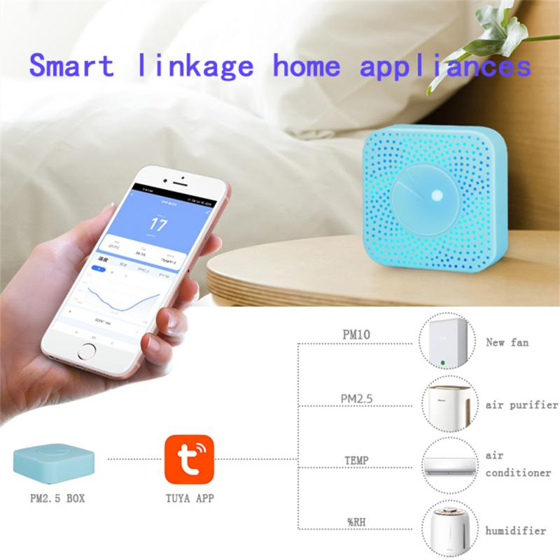 Smart Life Tuya WIFI Air Quality Monitor PM2.5 PM10 Temperature Humidi ...